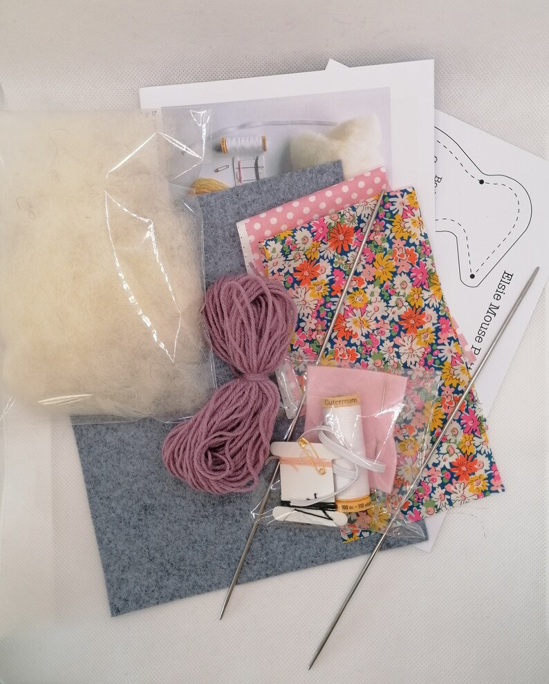 Elsie Mouse Craft Kit. Lilac - Etsy