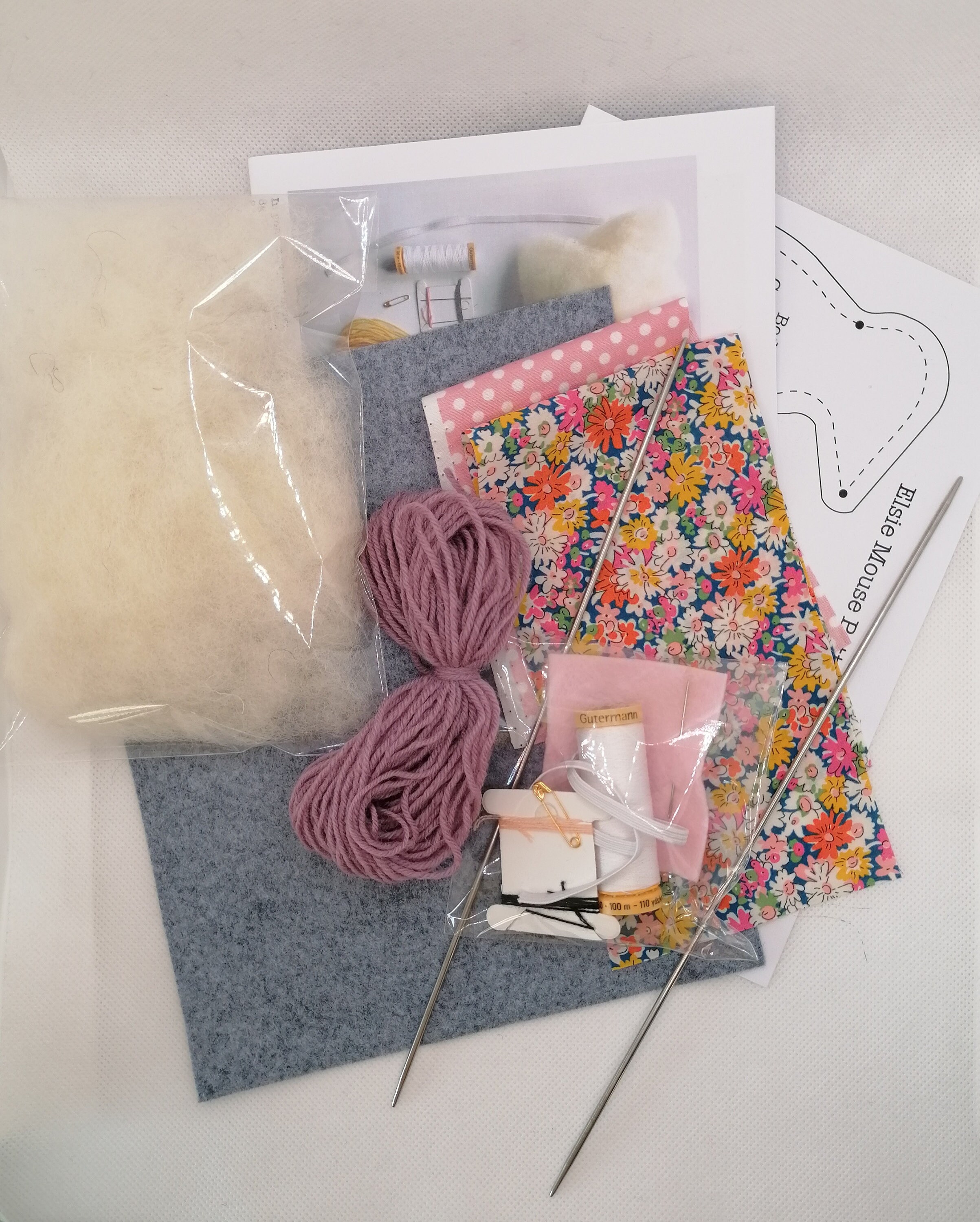 Elsie Mouse Craft Kit. Lilac - Etsy