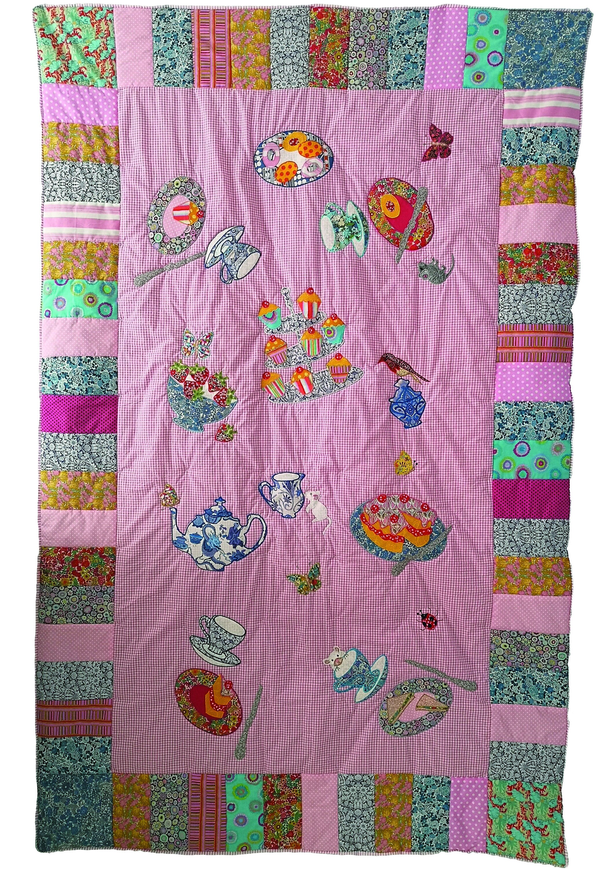 Tea Party Quilt Pattern Appliqué and Patchwork | Etsy