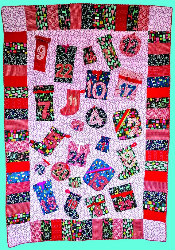 Advent Calendar Applique Quilt Pattern - Etsy