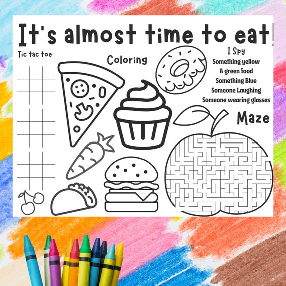 Activity and Coloring Sheet for Kids Activity Sheet for - Etsy