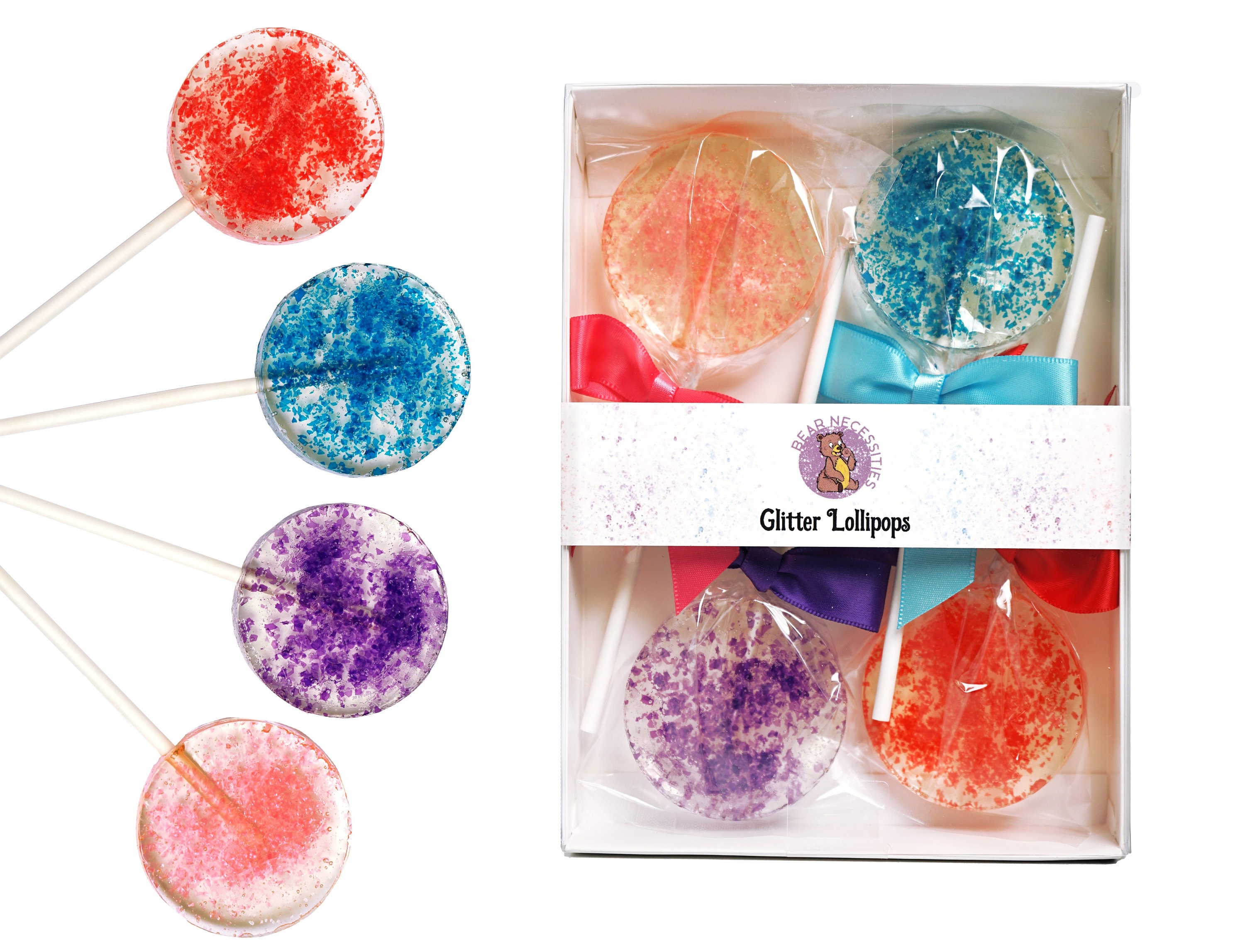Gourmet Glitter Lollipops by Bear Necessities Handmade Lollipops in ...