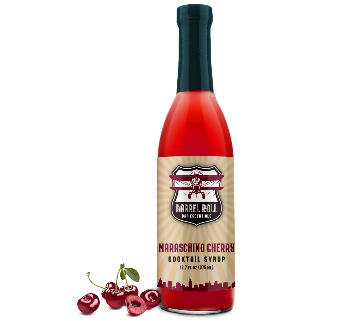 Maraschino Cherry Cocktail Syrup- Dark and Maraschino Cherry Syrup- 12. ...