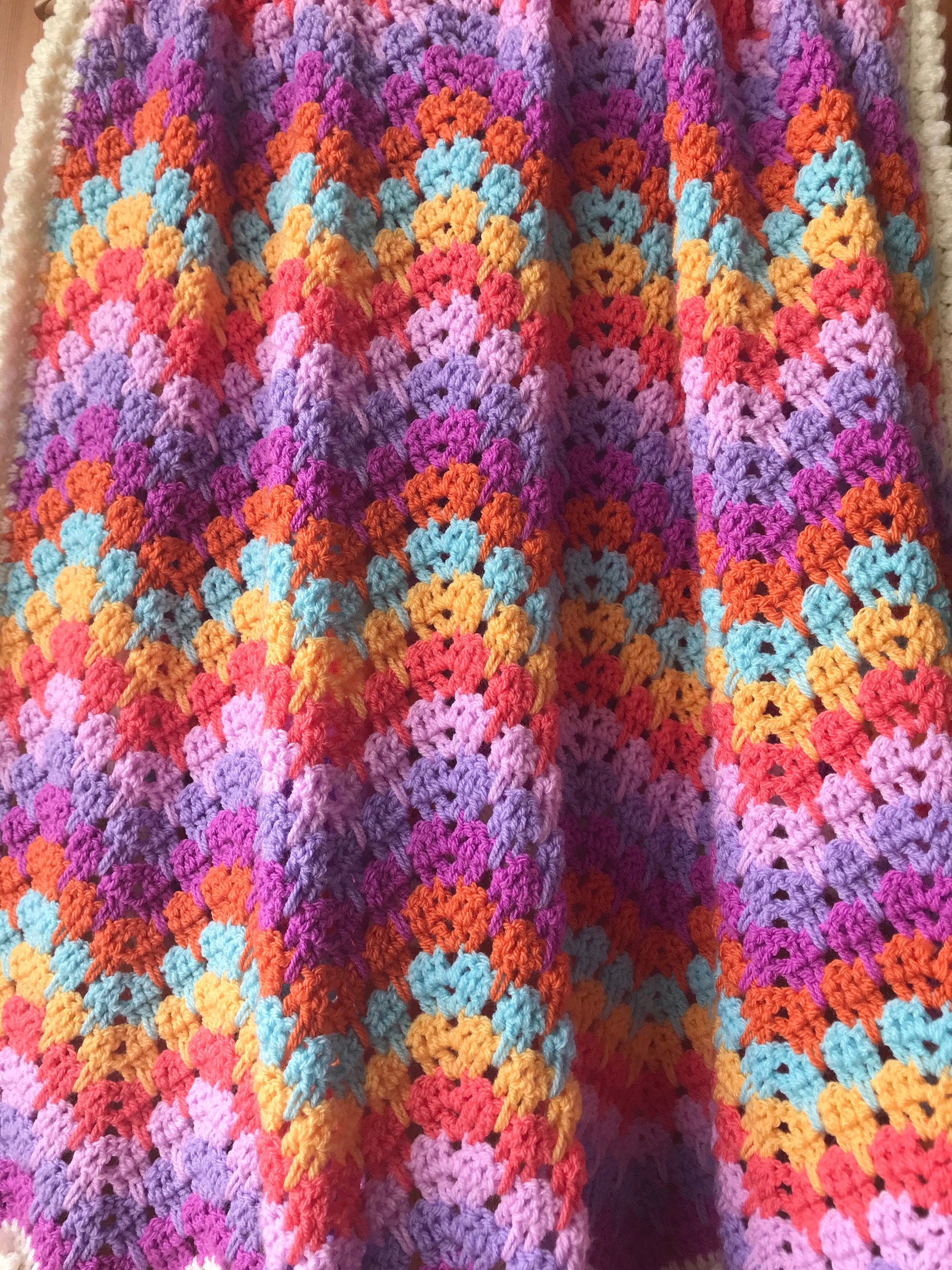 Jagged Waves Crochet Pattern PDF UK & US Terms Ripple | Etsy UK