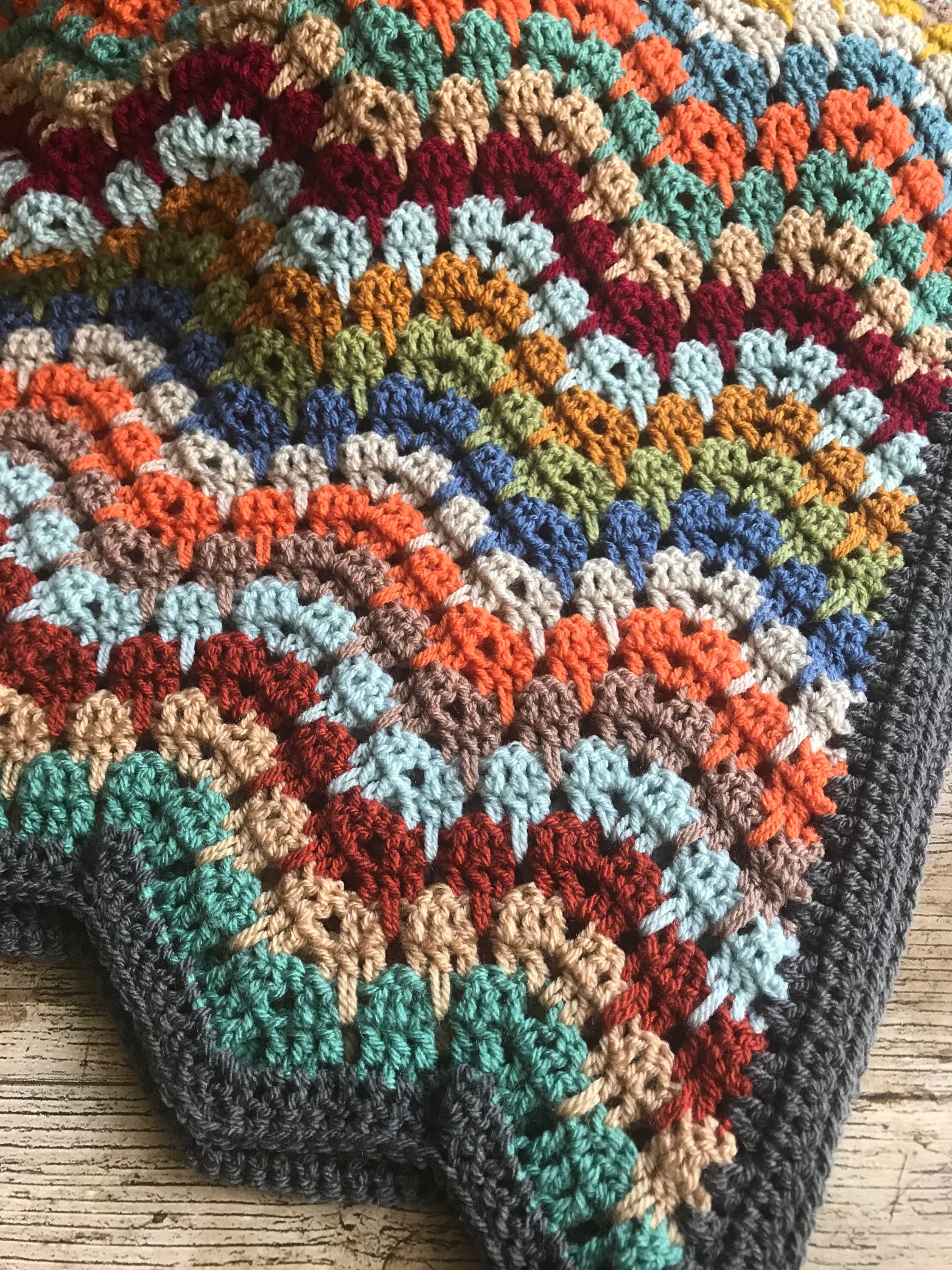 Jagged Waves Crochet Pattern PDF UK & US Terms Ripple | Etsy UK