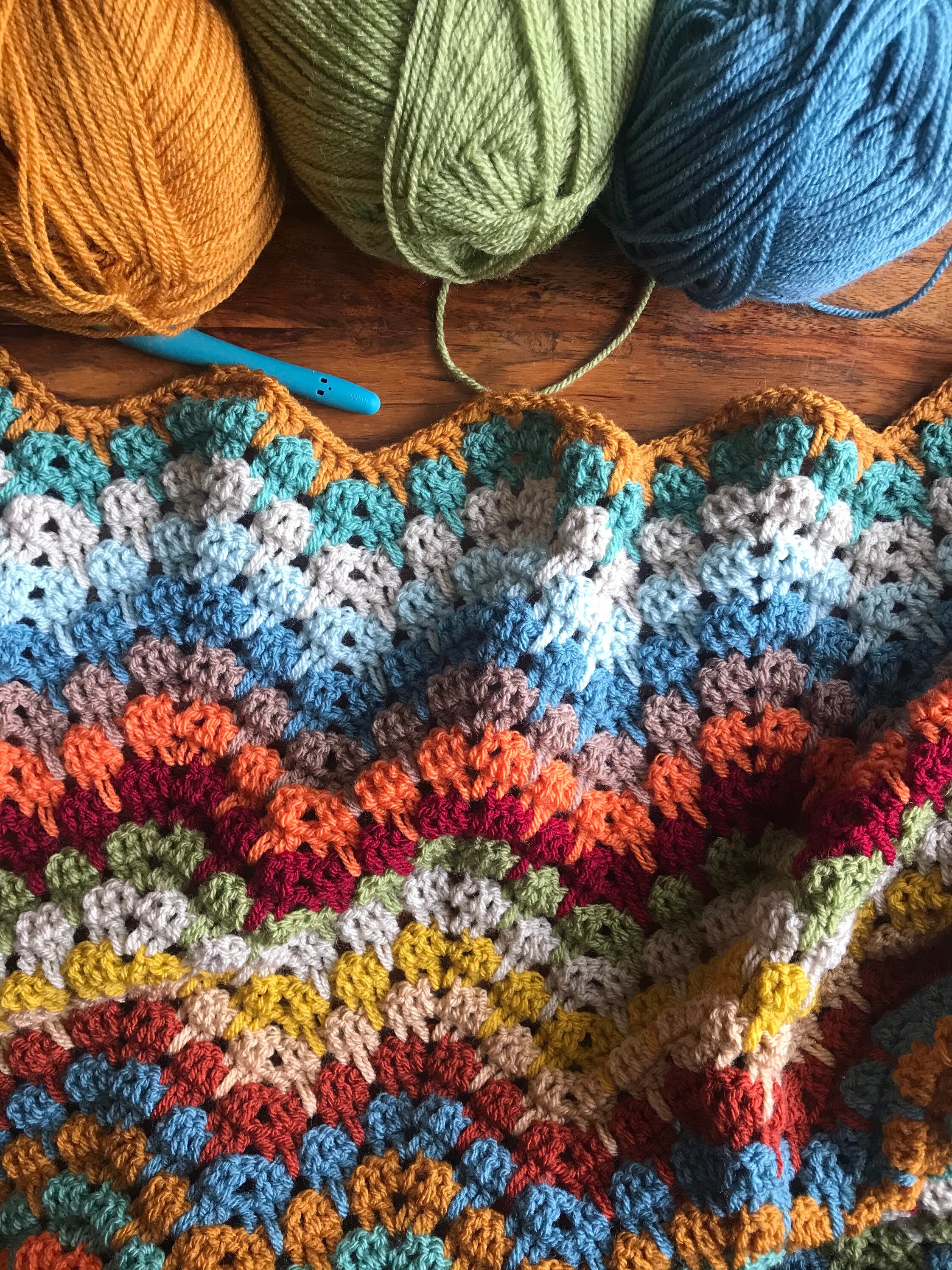 Jagged Waves Crochet Pattern PDF UK & US Terms Ripple | Etsy UK