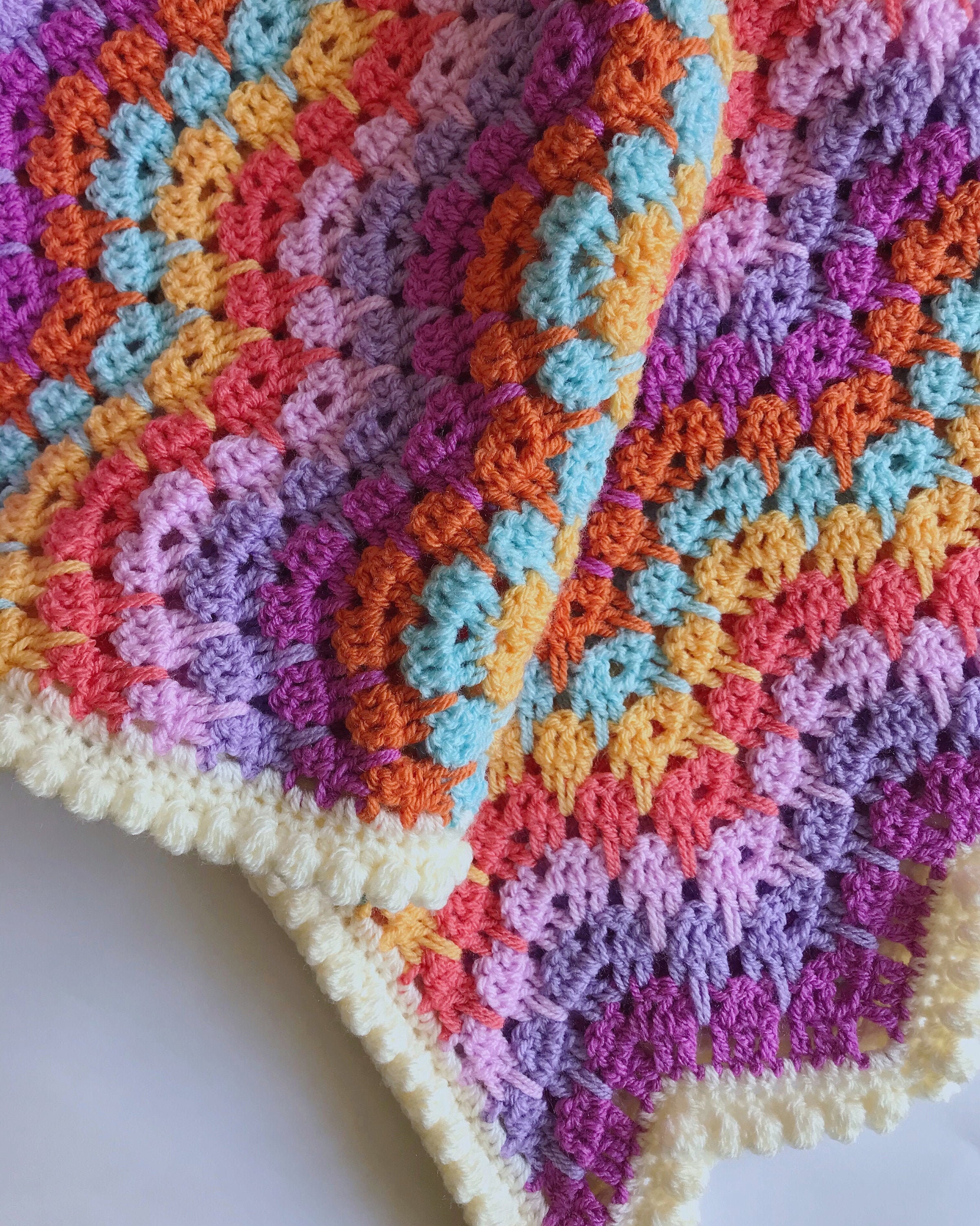 Jagged Waves Crochet Pattern PDF UK & US Terms Ripple | Etsy UK