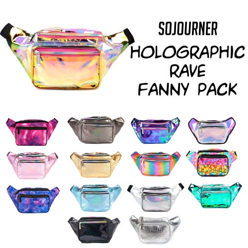 Rave Holographic Fanny Pack Packs for Festival Women Men - Etsy