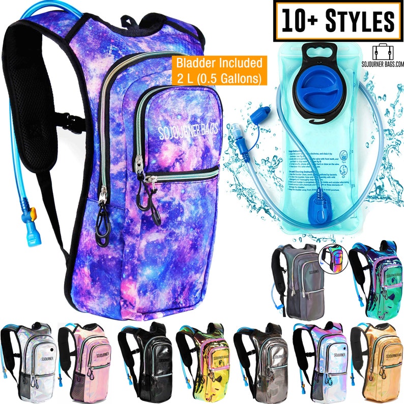 Rave Hydration Pack Backpack 2L Water Bladder Included for | Etsy