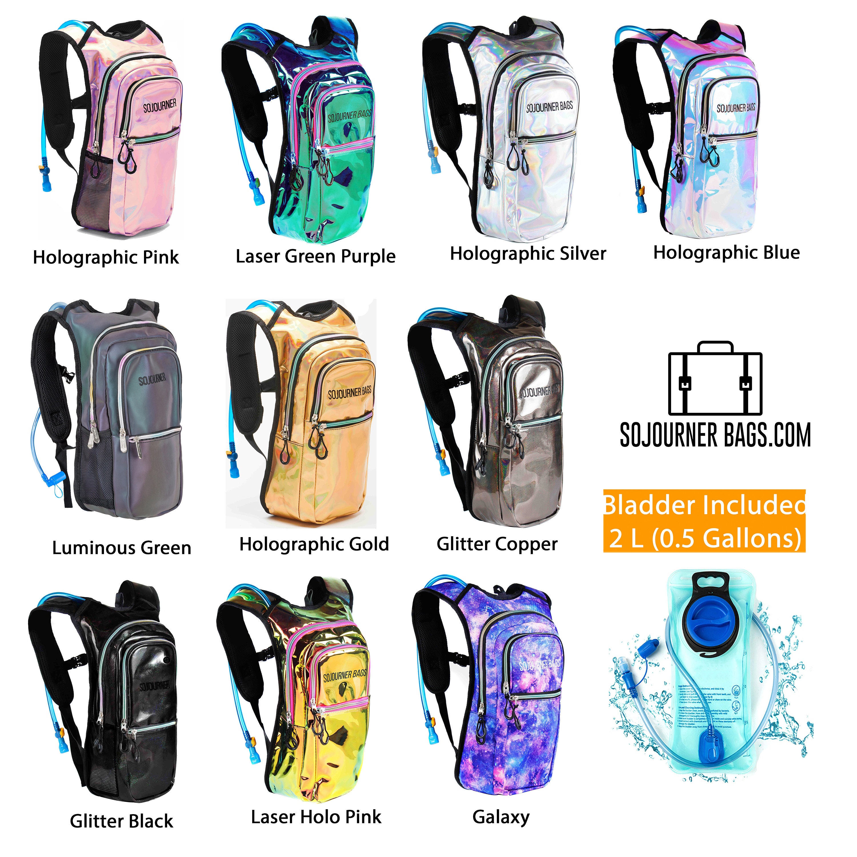 Rave Hydration Pack Backpack 2L Water Bladder Included for | Etsy