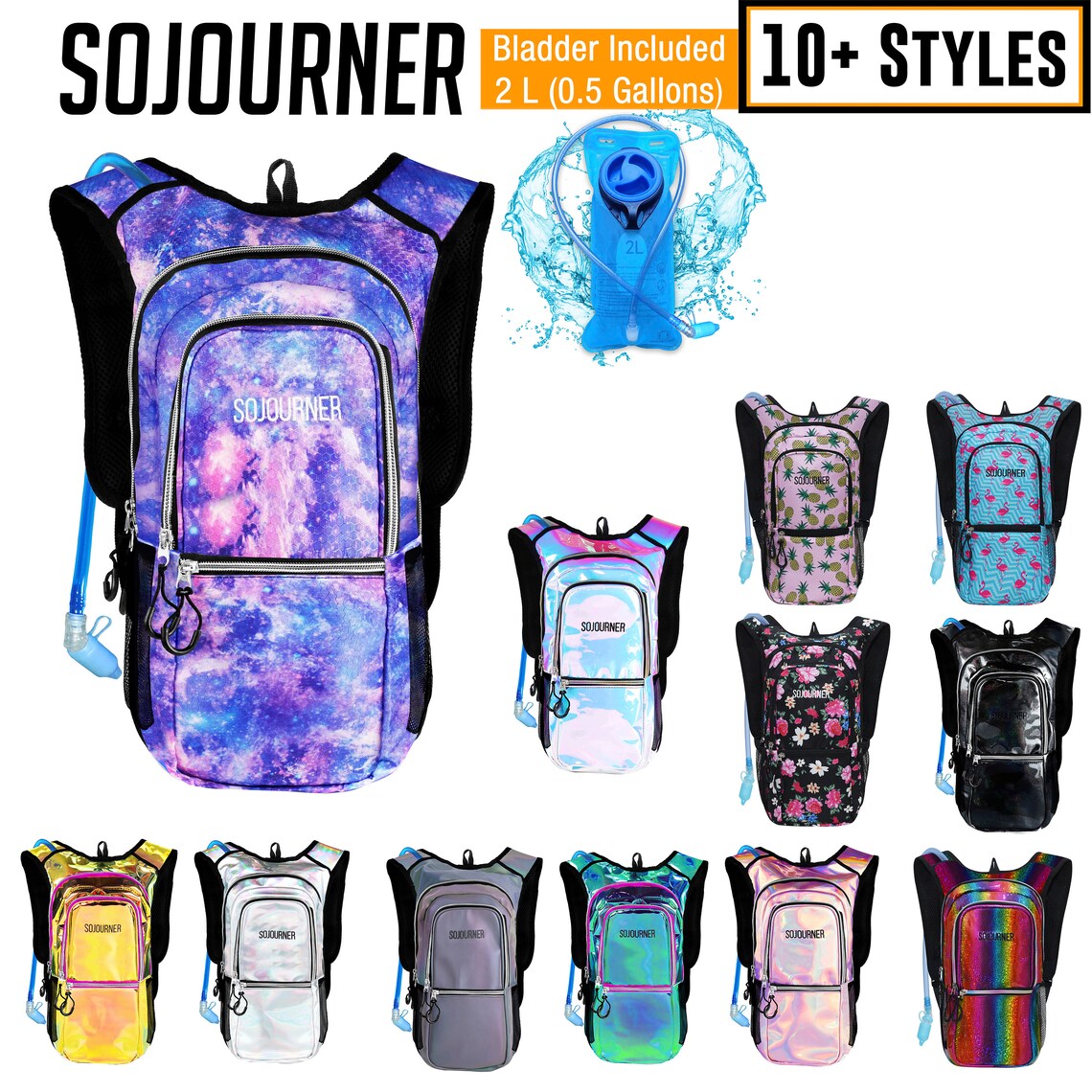 Rave Hydration Pack Backpack 2L Water Bladder Included for - Etsy