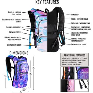 Rave Hydration Pack Backpack 2L Water Bladder Included for | Etsy