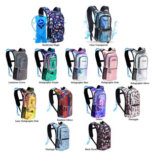 Rave Hydration Pack Backpack: 2L Water Bladder, Leak-proof Design - Etsy