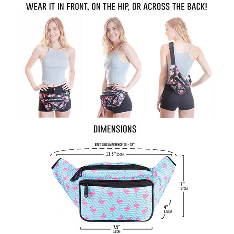 Printed Fanny Pack: Festival Rave Waist Bag - Sojourner Bags - Etsy