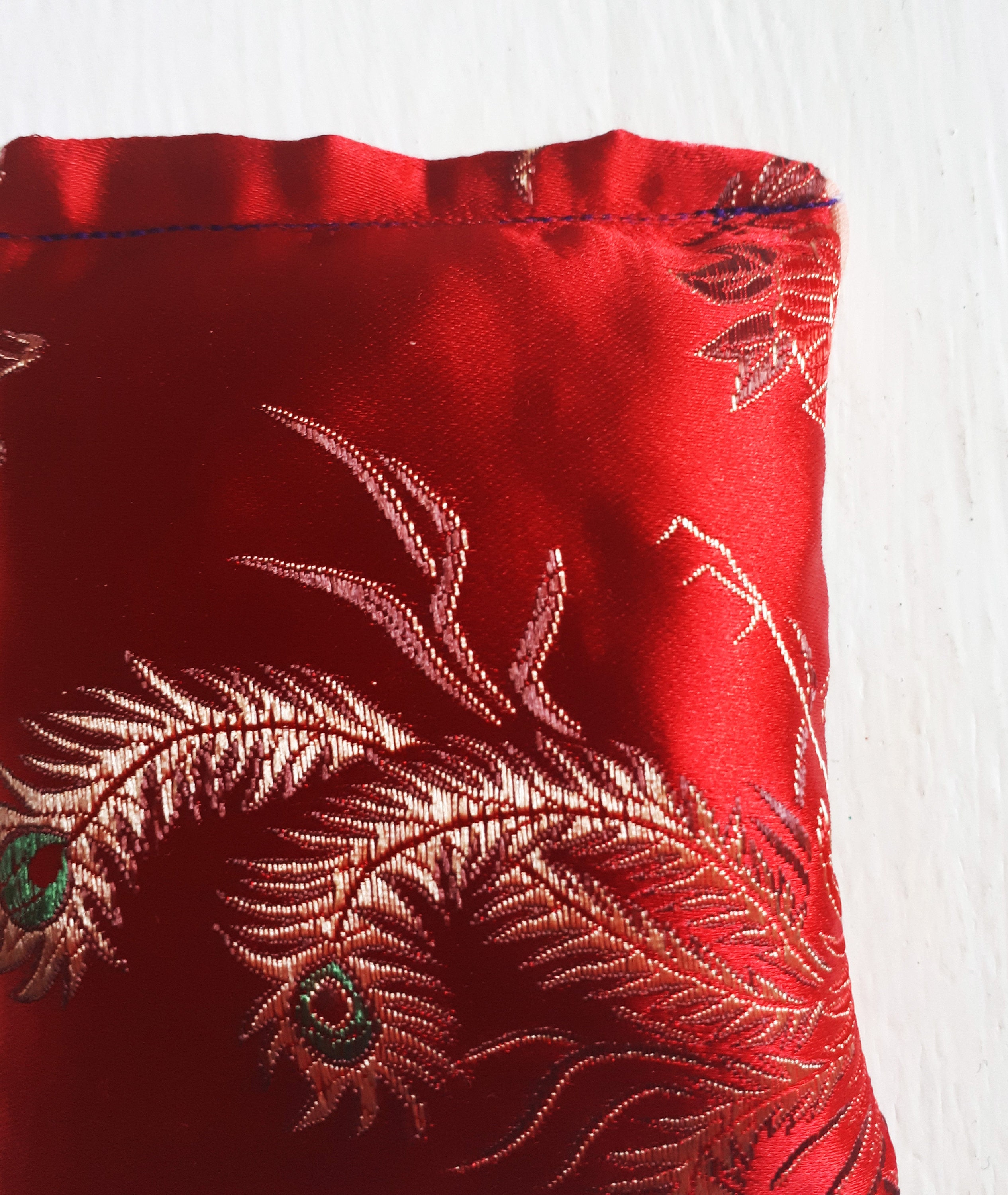 X3 Handmade Red / Purple Small Bean Bags Made From Recycled Fabric ...