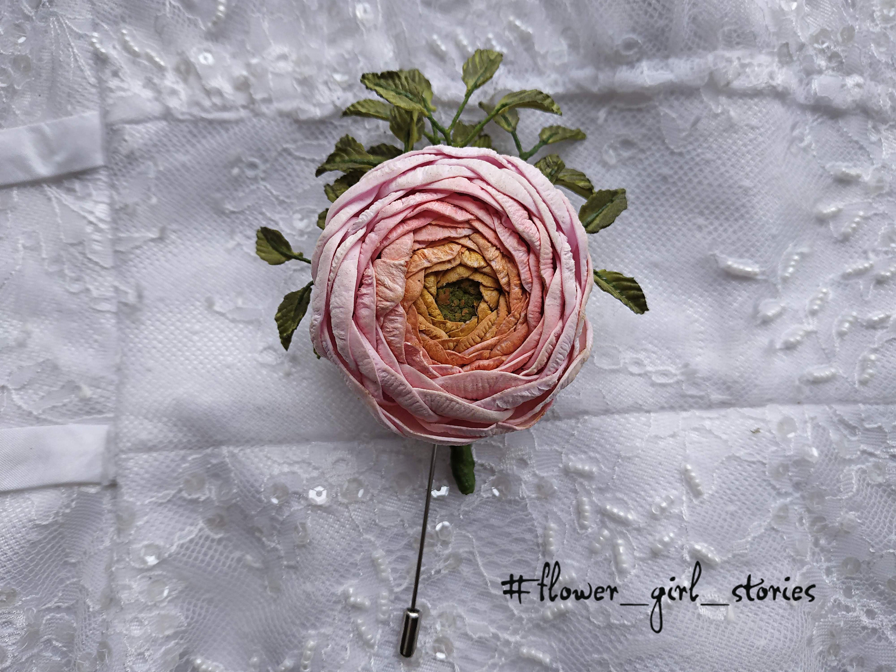 Pink Ranunculus Boutonniere