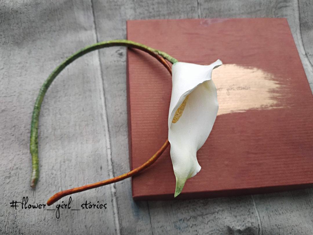 Calla Lily Wedding Flower Crown: Bridal Headpiece Wreath - Etsy