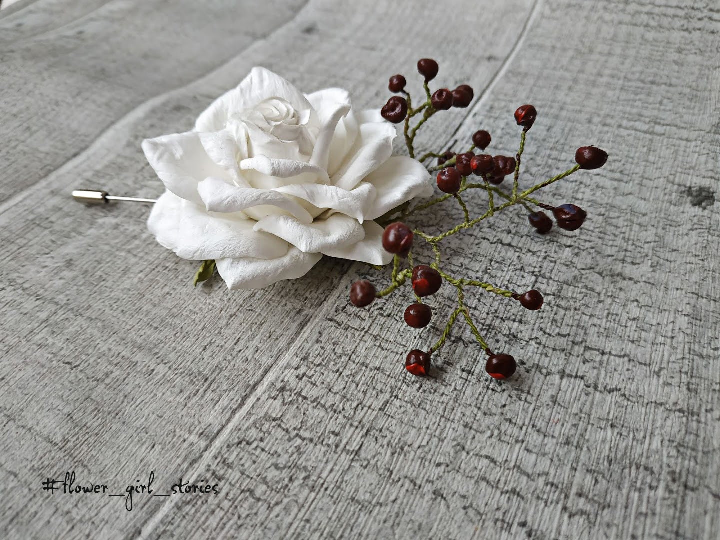 Wedding Pins Rose Flower Lapel Pin Wedding White Boutonniere - Etsy UK