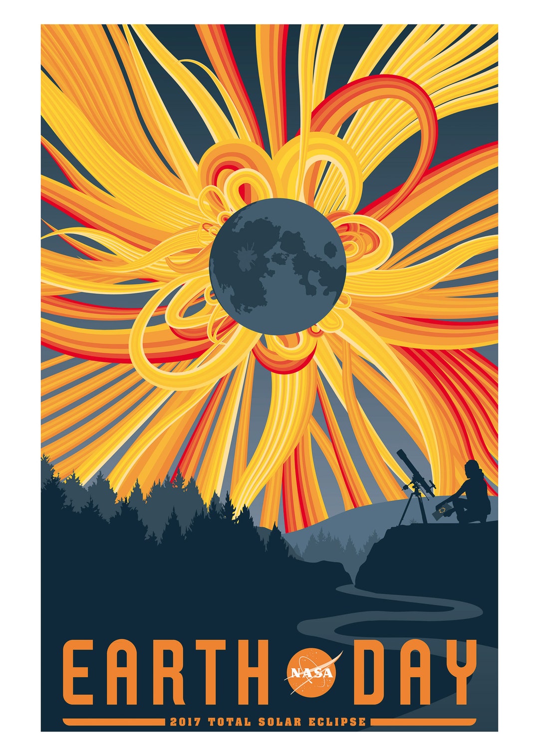 NASA Earth Day Solar Eclipse Poster / Poster 50x70cm - Etsy
