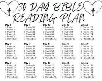 Proverbs Reading Plan - Etsy