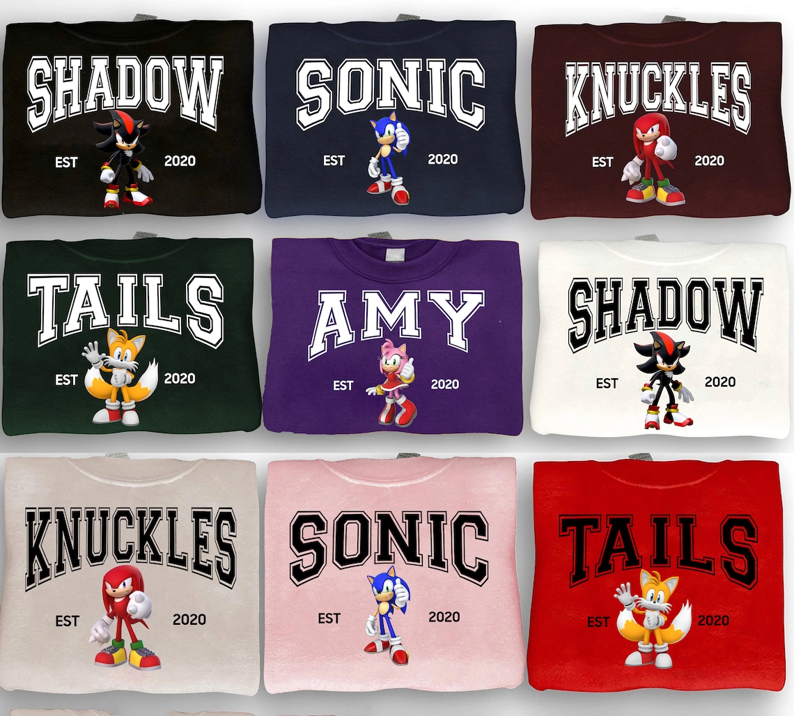 Custom Sonic the Hedgehog Shirt, Sonic the Hedgehog Character Tee ...