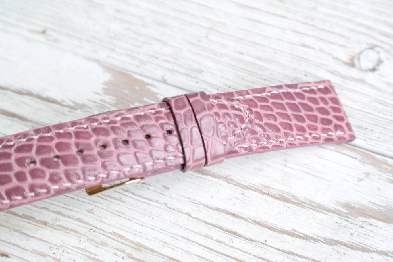 Pink Leather Watch Band 14mm 16 Mm 20mm Watch Strap 18mm - Etsy