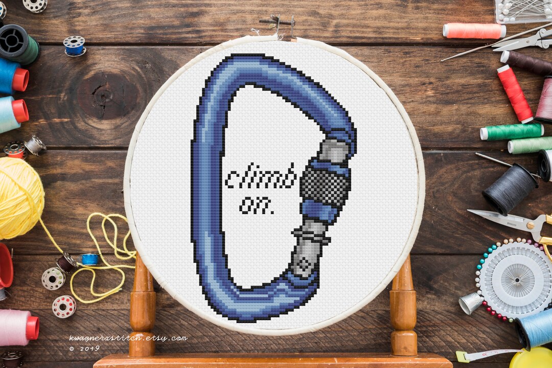 Climb on Rock Climbing Outdoors Cross Stitch Pattern - Etsy