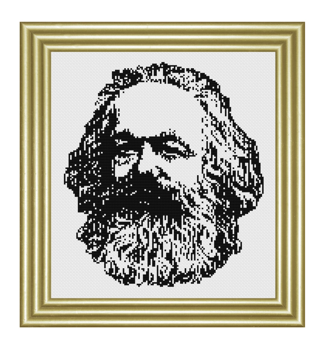 Karl Marx Modern Cross Stitch Pattern - Etsy