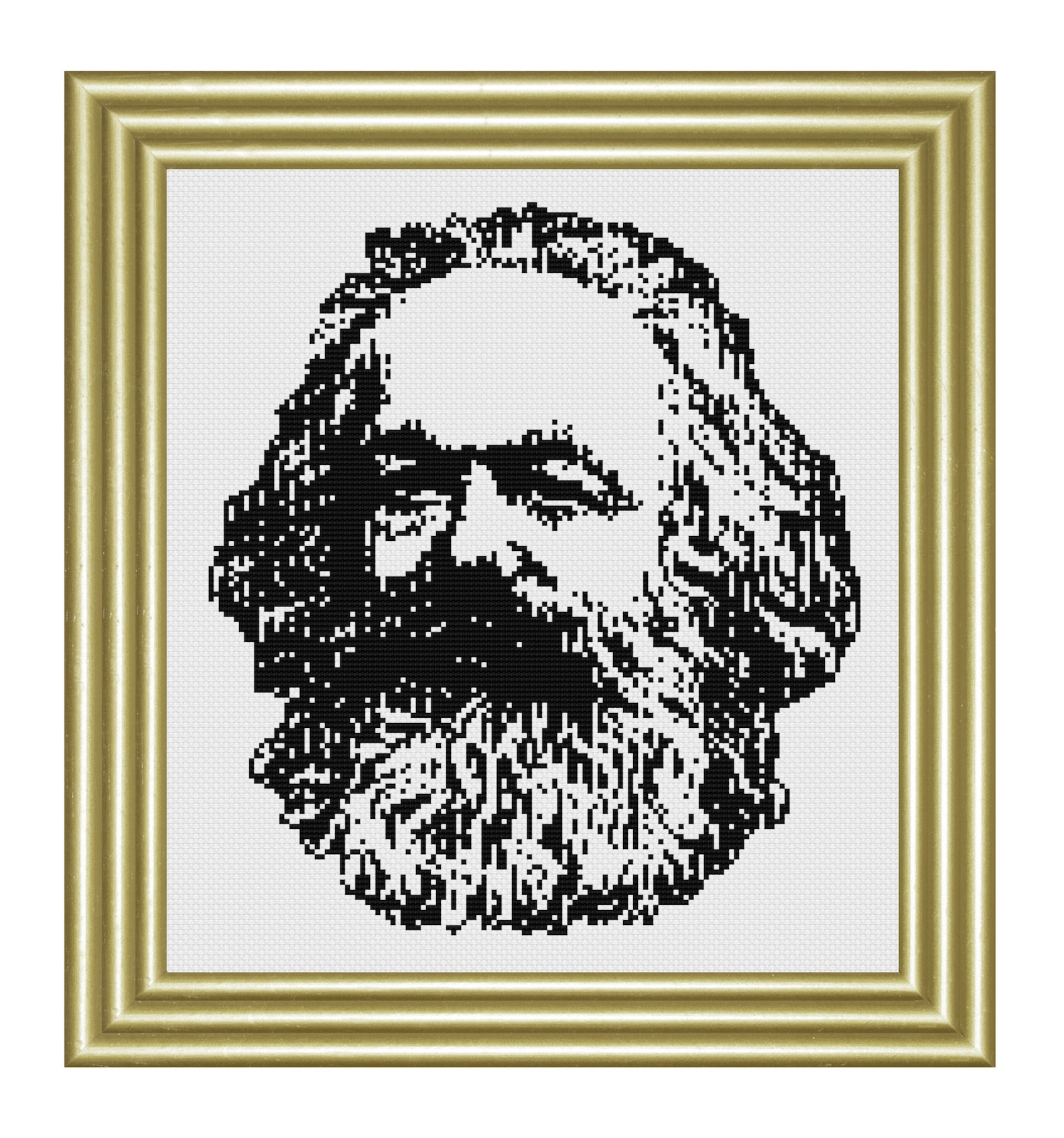 Karl Marx Modern Cross Stitch Pattern | Etsy