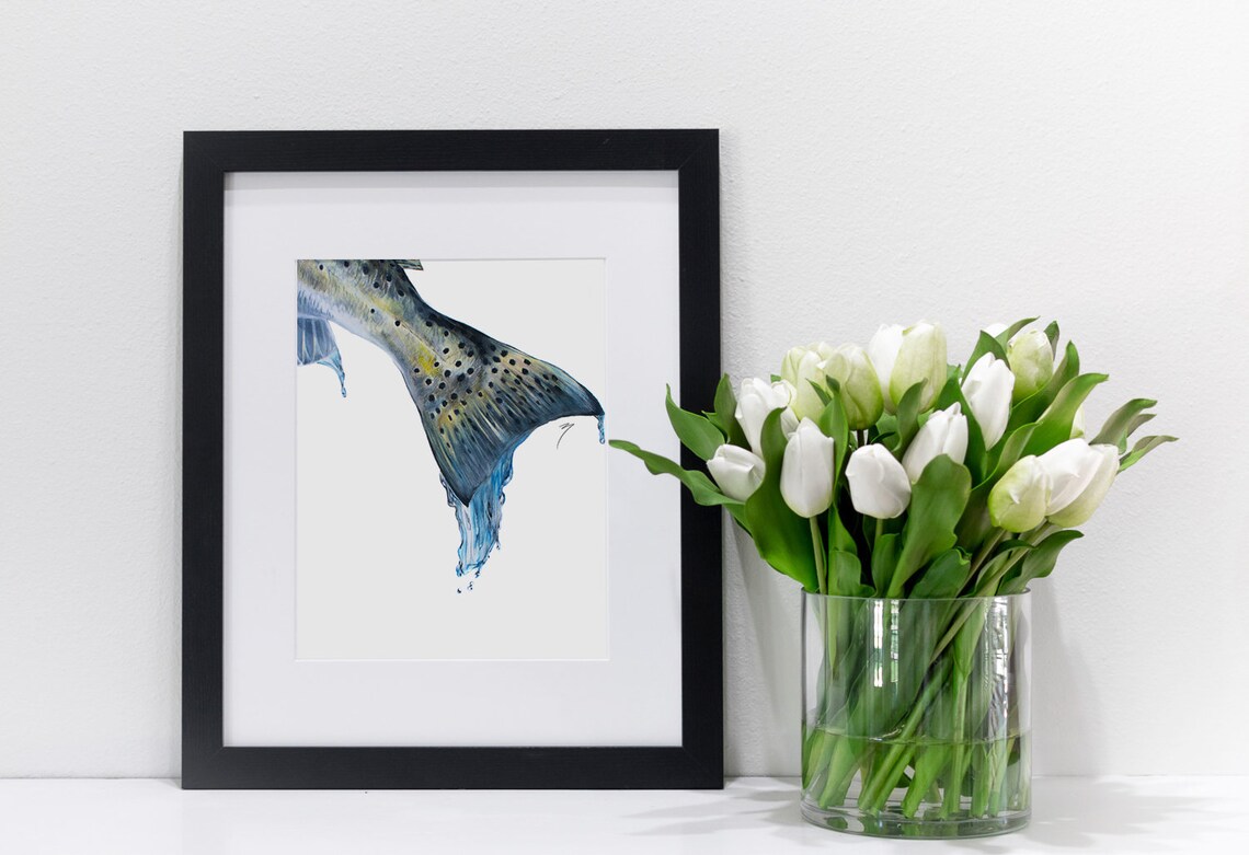 Speckled Trout Dripping Tail Series Fish Giclee Print | Inshore Fishing ...