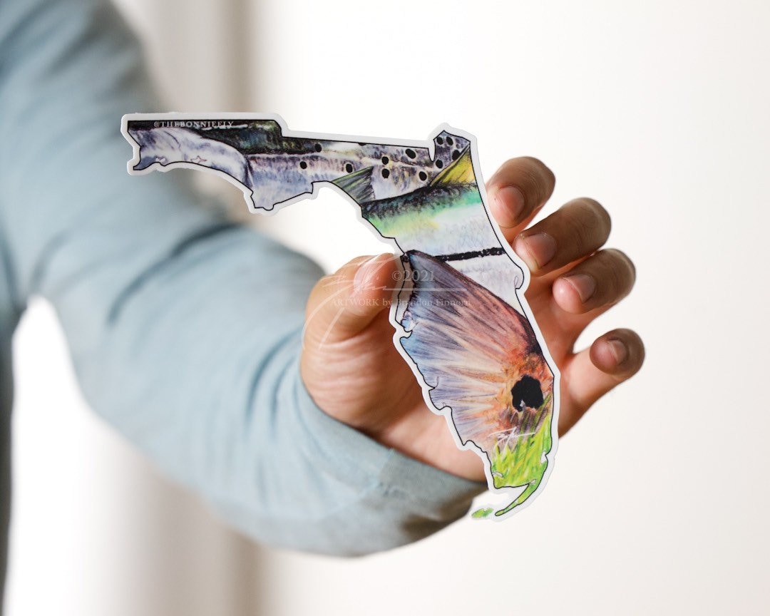 Florida Fishing Decal / Saltwater Fly Angling / Snook Speckled Trout ...