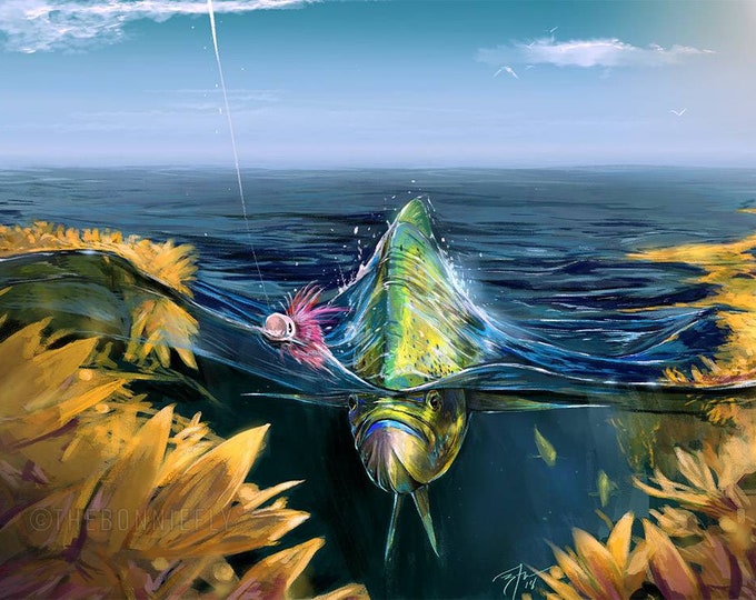 Redfish Tail Melting Portrait Pastel Charcoal Artwork - Etsy