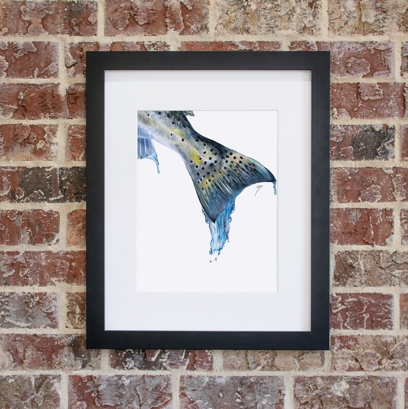 Speckled Trout Dripping Tail Series Fish Giclee Print | Inshore Fishing ...