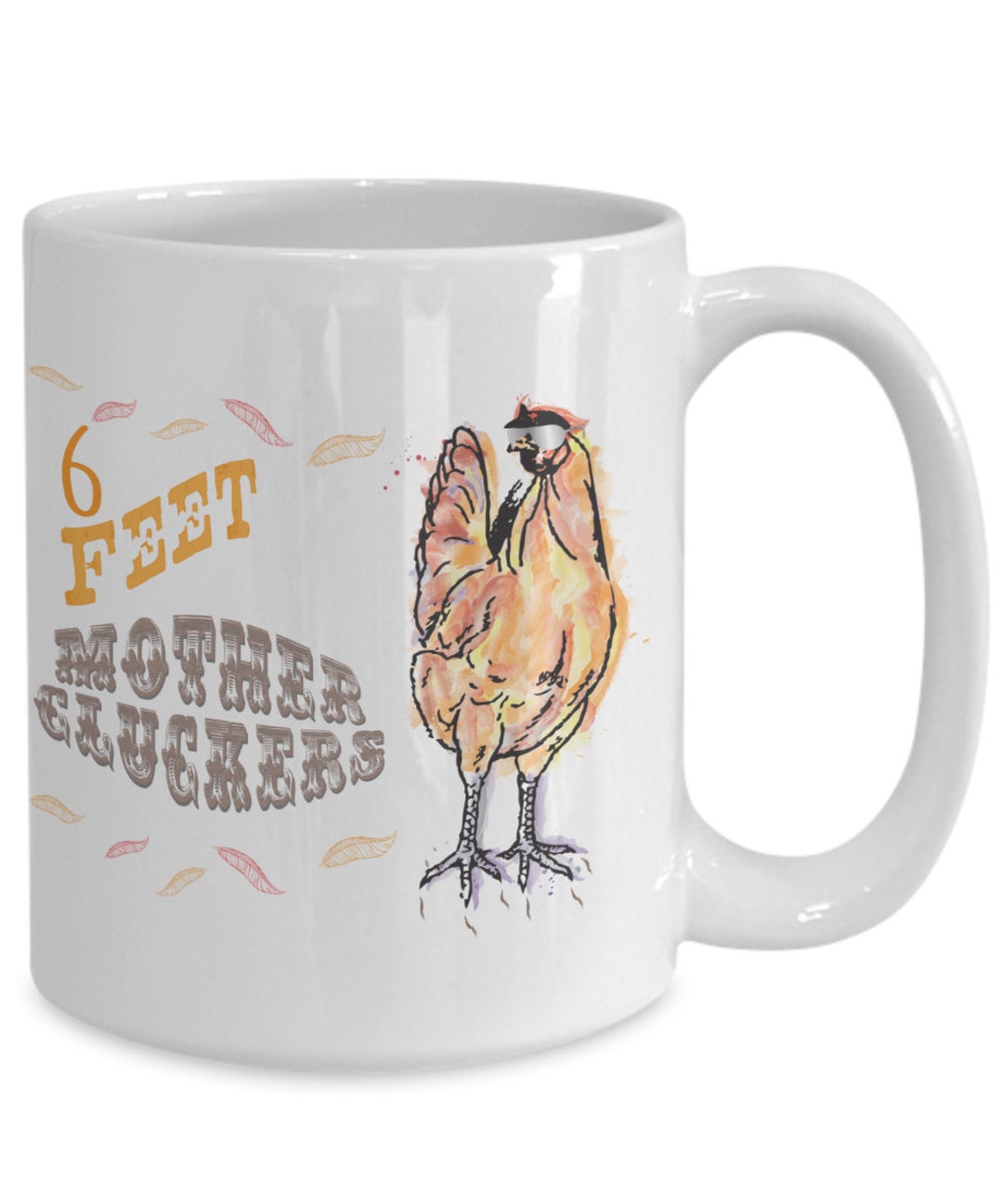 Pixidoodle® Social Distancing Chicken Coffee Mug - Quarantine - Crazy ...