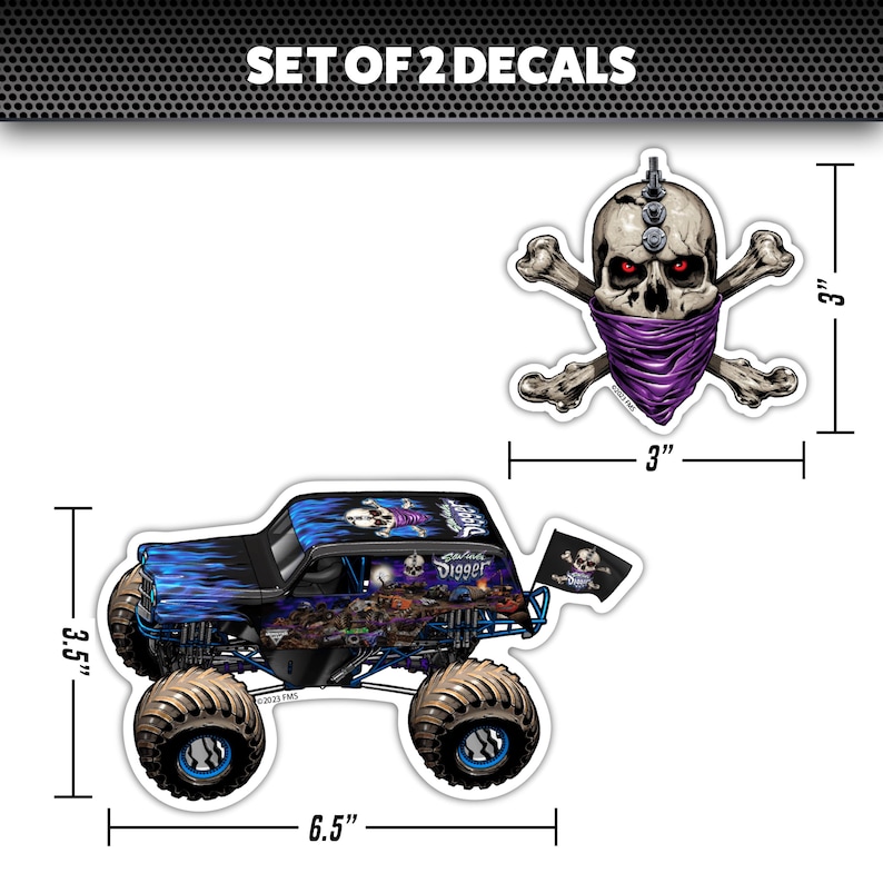 Son-uva Digger Monster Jam Vinyl Decals - Truck Stickers - Etsy