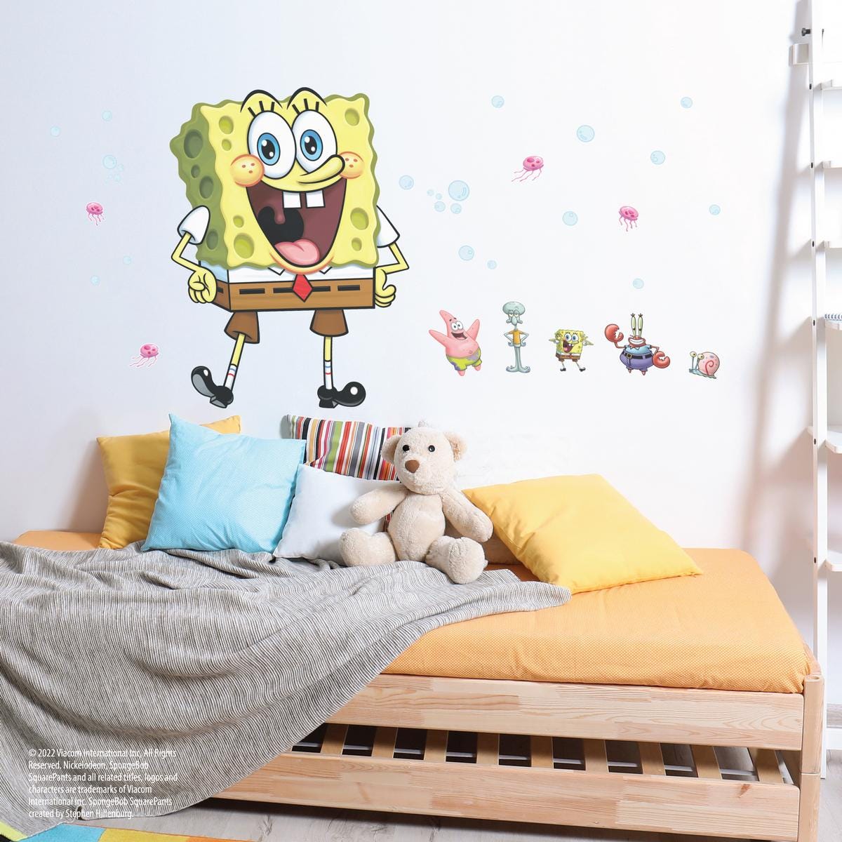 Spongebob Squarepants Nickelodeon Licensed Wall Decals Peel and Stick ...