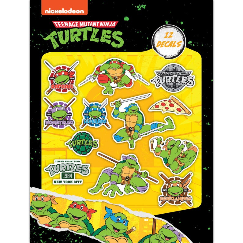 TMNT Teenage Mutant Ninja Turtles Nickelodeon Licensed Vinyl Decals for ...