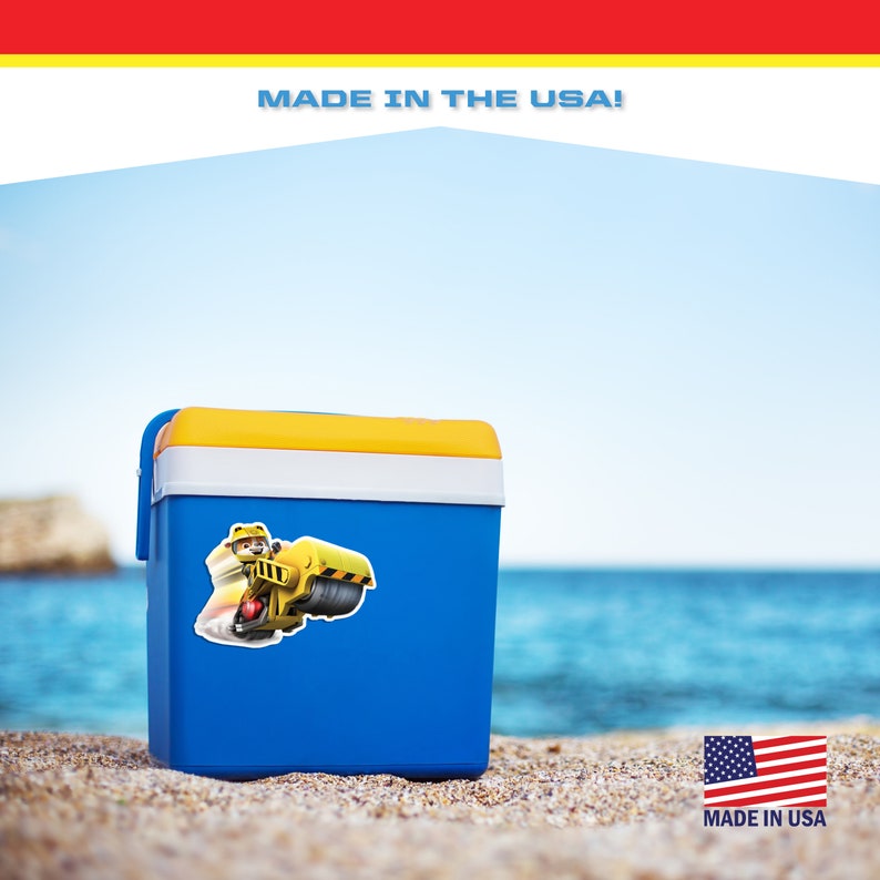 Licensed Paw Patrol Rubble Decals Set of 3 Rubble Stickers for Kids and ...