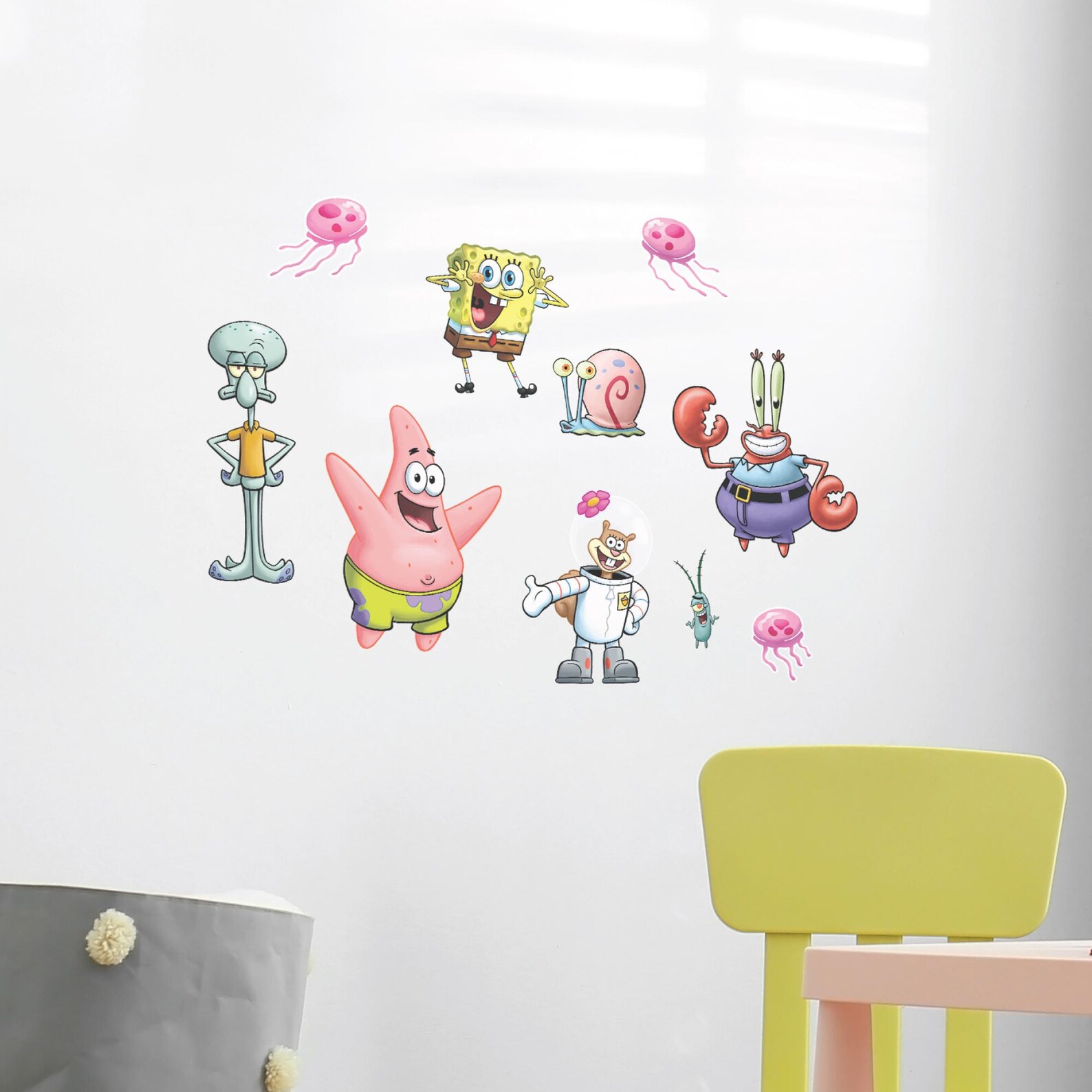 Spongebob Squarepants Nickelodeon Licensed Wall Decals Peel and Stick ...