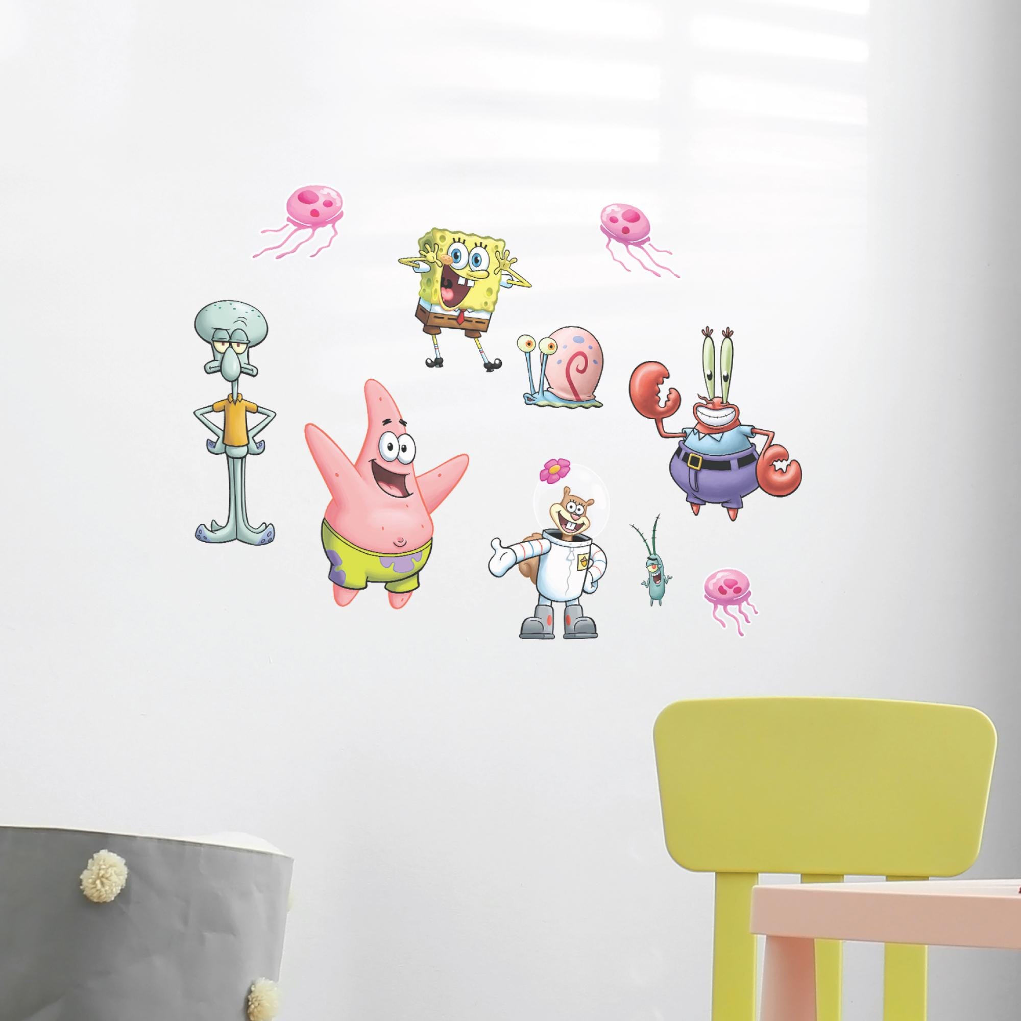 Spongebob Squarepants Nickelodeon Licensed Wall Decals Peel and Stick ...