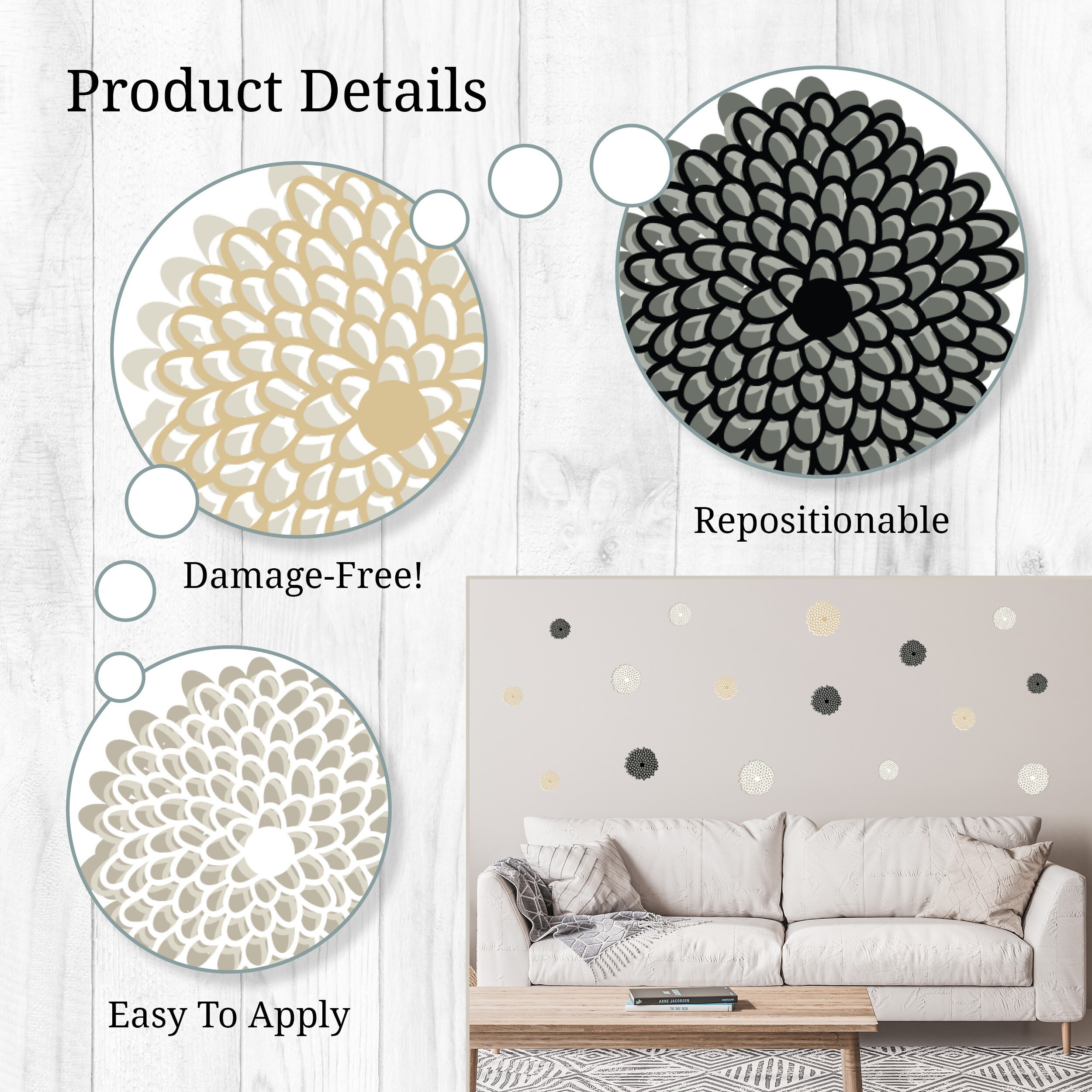 Zinnias Wall Decor Robin Zingone Set of 20 Boho Flower - Etsy