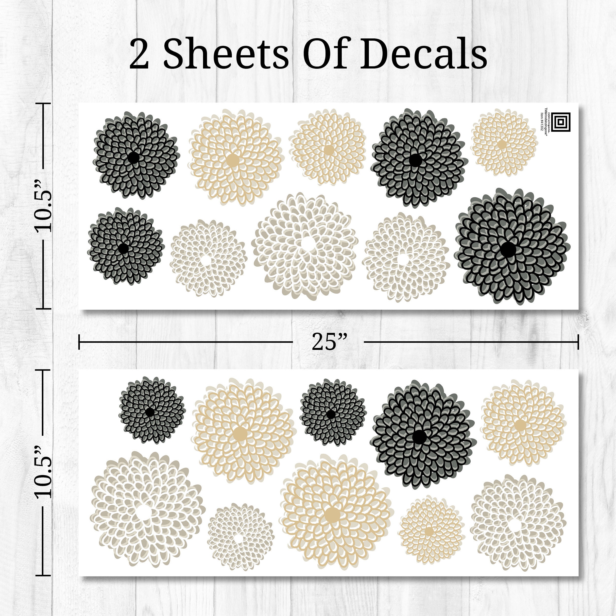 Zinnias Wall Decor Robin Zingone Set of 20 Boho Flower - Etsy