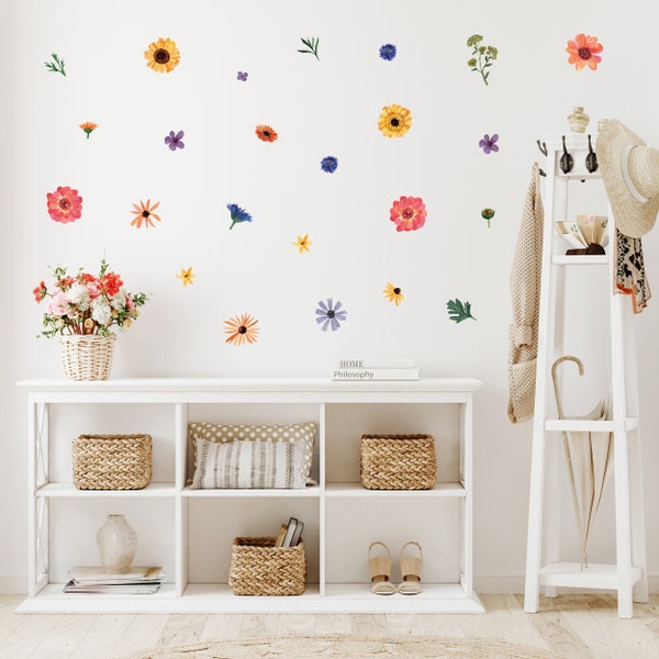 Wildflower Wall Decals - Etsy