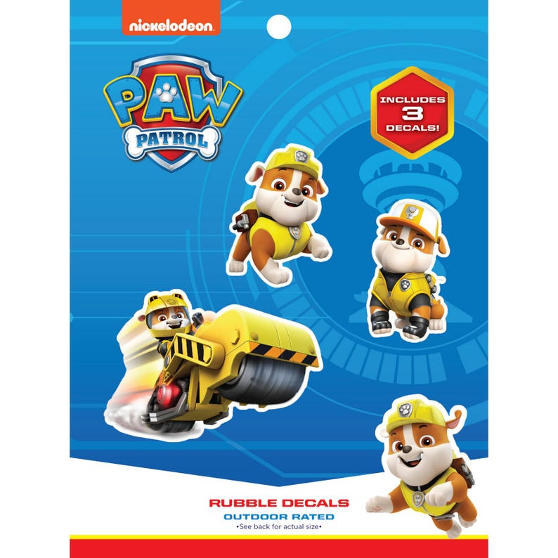 Paw Patrol Decals - Nickelodeon Licensed Paw Patrol Stickers for Kids ...