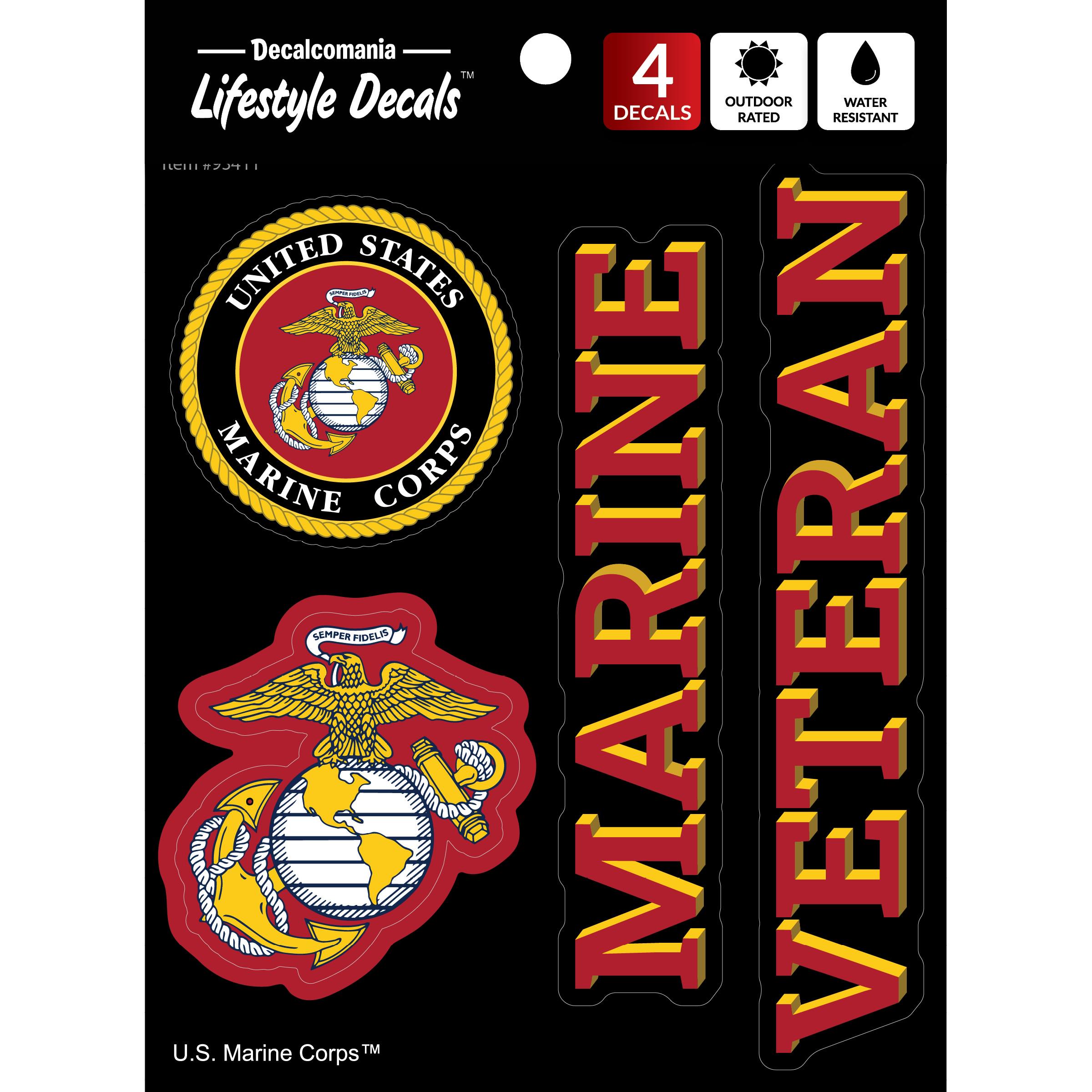 USMC Marine Corps Officially Licensed Vinyl Decals Stickers Car Truck ...