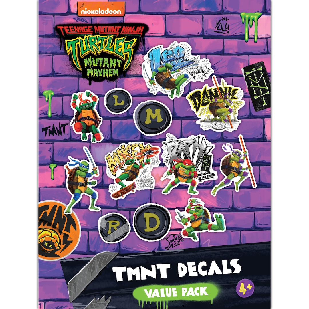 TMNT Mayhem Mutant Ninja Turtles Nickelodeon Licensed Vinyl Decals for ...