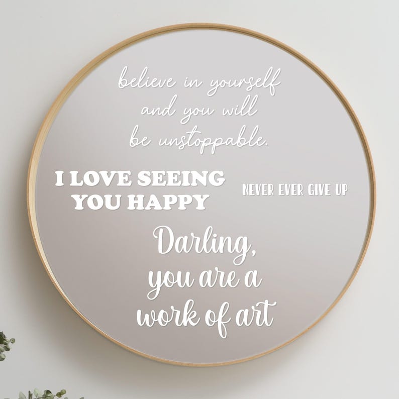Motivational Mirror Decals | Inspirational Quotes | Affirmations ...