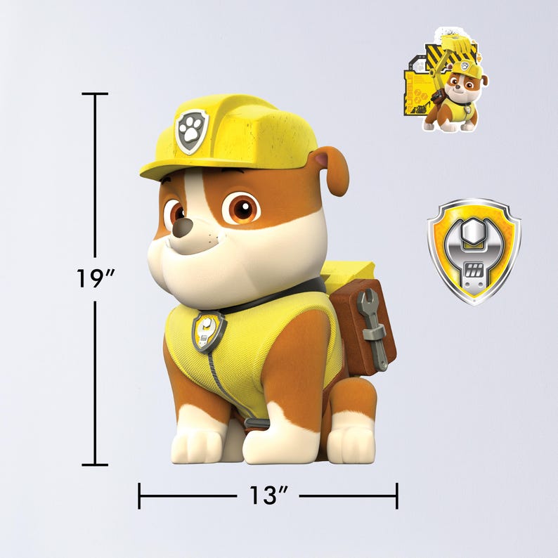 Paw Patrol Wall Decals With Augmented Reality | Chase, Marshall, Skye ...