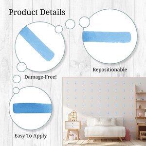 Small Blue Line Wall Decals - Set of 270 Boho Line Decals Removable ...