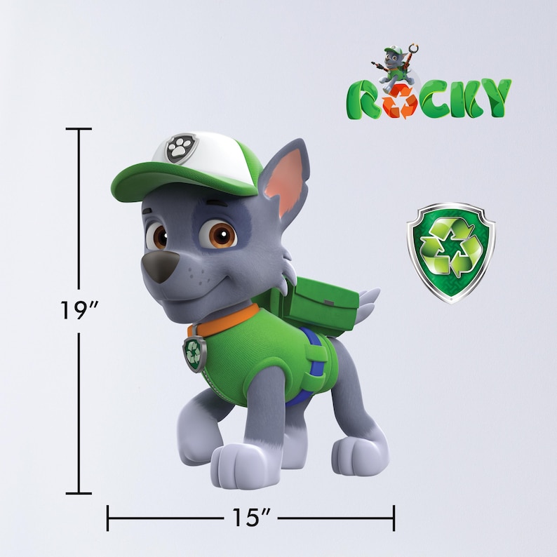 Paw Patrol Wall Decals With Augmented Reality | Chase, Marshall, Skye ...